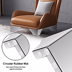 BSTKEY 4Pcs 8CM/3 Inch Modern Metal Furniture Sofa Cabinet Legs with Mounting Screws - DIY Replacement Legs Set for Furniture Cabinet Foot Legs Sofa Bed Desk Table Feet Support, Silver