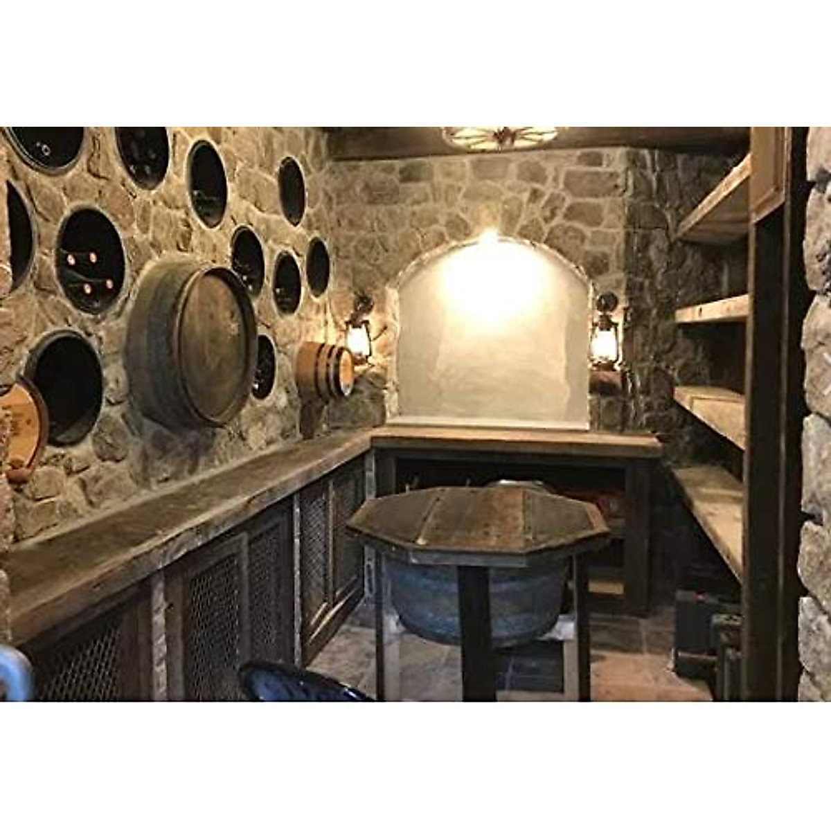 Rustic Lantern Wall Mounted Set - Large Black