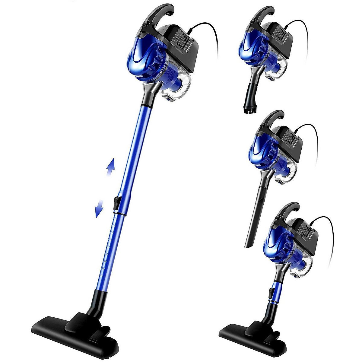 EFUSVAC Corded Vacuum Cleaner, 17KPa Powerful Suction with 600W Motor, 4 in 1 Lightweight Handheld Stick Vacuum for Pet Hair Hard Floor and Carpet