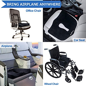 SnugPad Premium Memory Foam Seat Cushion, for Sciatica Tailbone Back Pain Relief, Posture Correction. Orthopedic Sitting Pillows for Office Chair, Car, Truck, Kitchen, Wheelchair with Non-Slip Bottom