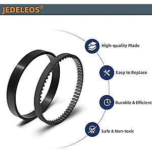 JEDELEOS Belt Replacement Kit 6960W for Bissell Proheat Vacuum, Fit Models 1694W, 1697, 1698, 1699, 1799, 1846, 7901, 7920, 7950, 8806, 8905 and 8910 Series, Replace Parts 0150621 & 2150628