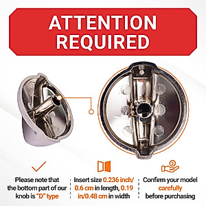 BlueStars Heavy Duty WB03T10325 Range Metal Knob Replacement Part Exact Fit for General Electric Ranges - Replaces 2691864 AP5690210 PS3510510 - Pack of 2