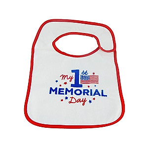 Hello Baby Wonder Baby's First Mother's Day, Memorial Day, Father's Day, July 4th Bib Set - 4pk