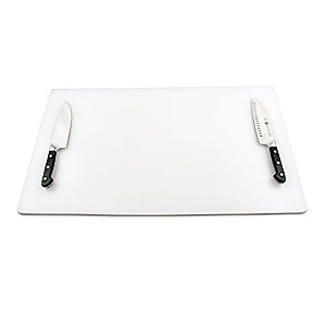 Thirteen Chefs Plastic Cutting Board - Large Commercial Chopping Boards - White, 30 x 18 Inch