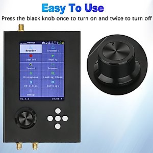 Portapack H2, 3.2in TFT Touch Screen Radio Transceiver 1MHz‑6GHz, SDR Radio Receiver Kit for Communication, 3.5mm Audio Jack USB Charge, Built-in Speaker and 2000mAh Lithium Battery