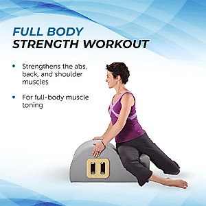 AeroPilates Precision Series Posture Corrector Barrel - Pilates Strength Workout Machine for Home Gym - Home Pilates Back Stretcher - Up to 300 lbs Weight Capacity