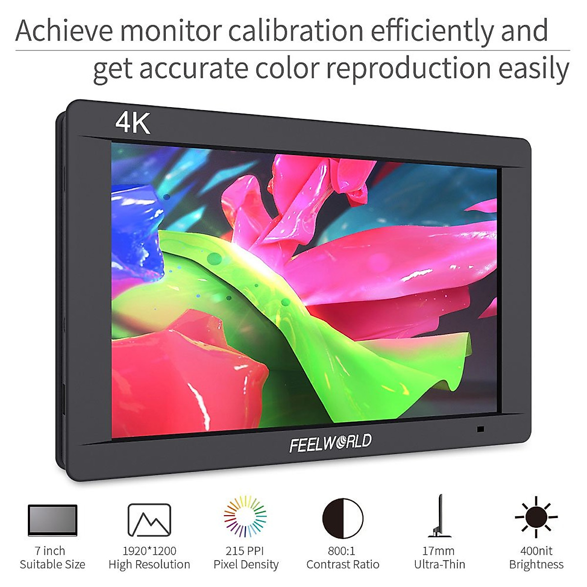 FEELWORLD FW703 7 Inch DSLR On Camera Field Monitor 3G SDI 4K HDMI Input Output Video Assist Peaking Focus IPS Full HD 1920x1200