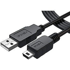 Pwr+ 6 Ft USB-Cable for Garmin-GPS-Navigator-Nuvi 50lm 2555lmt 2595lmt 40lm 1300 255w 1450 1350 1490 500 205w 200 205 350 750; Garmin 500 800 200 Gpsmap 62s Navigon 2100 Streetpilot C330 Zumo 551