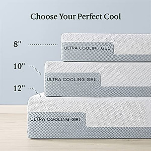 ZINUS 8 Inch Ultra Cooling Gel Memory Foam Mattress / Cool-to-Touch Soft Knit Cover / Pressure Relieving / CertiPUR-US Certified / Bed-in-a-Box / All-New / Made in USA, Full