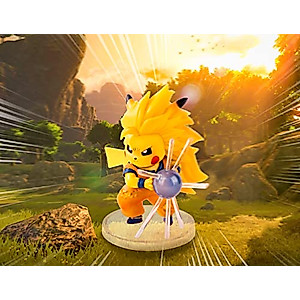 LESESOBE Goku Figure Statues Figurine DBZ Super Saiyan ssj3 Collection Birthday Gifts PVC 4 Inch