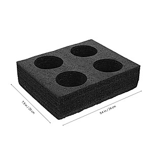 Holibanna Convenient Cup Holder Takeout Cup Trays Foam Cup Carrier 2PCS 4 Holes Cup Holder Beverage Packing Tools for Home Restaurant Camping Takeout Cup Tray