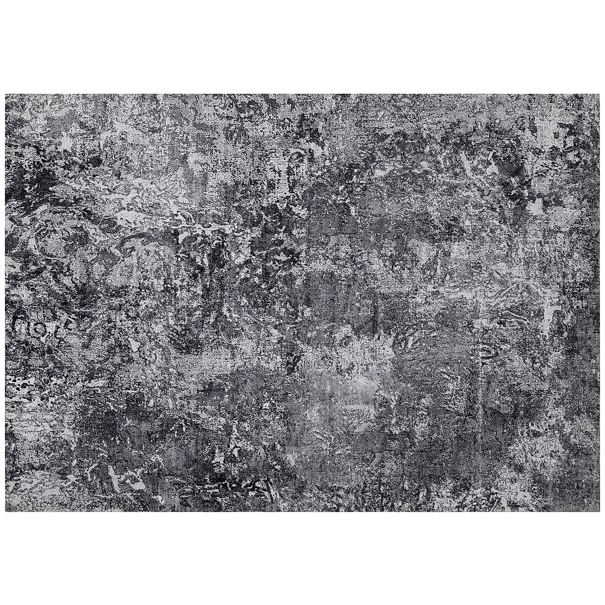 Area Rug Living Room Rugs: 5x7 Indoor Abstract Soft Fluffy Pile Large Carpet with Low Shaggy for Bedroom Dining Room Home Office Decor Under Kitchen Table Washable - Retro Gray