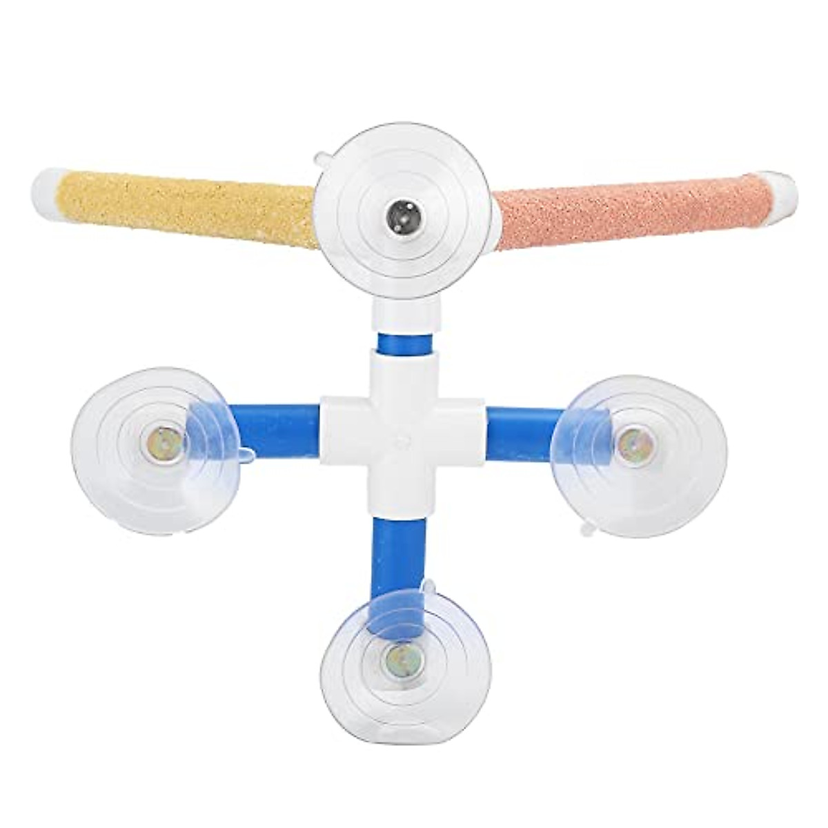 Haokaini Parrots Shower Standing Portable Suction Cup Bird Window and Shower Perch Toy for Bird Parrot Macaw Cockatoo African Greys Budgies Parakeet