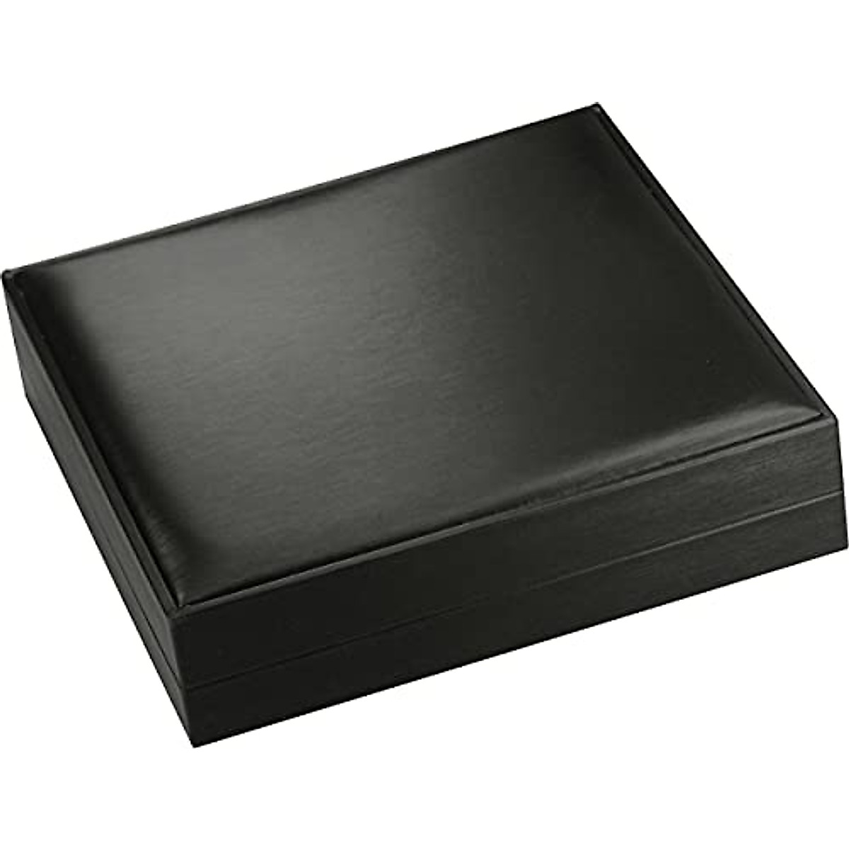 The Jewellery Pak Black Color Big Necklace Chain Gift Box Luxury Soft Touch PU Leather Material Necklace Storage Box Size 6.42 inch(W)6.42〞(D)1.57〞(H)