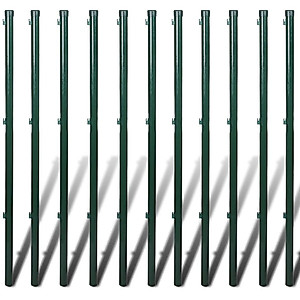 Chain Link Fence with Posts Steel,Safety Fence Garden, Fence Garden Netting Chain Link Fence with Posts Steel Outdoor Residential Fencing for Yard Garden Farm, Transport 59.1"x 984.3" Green
