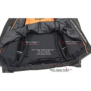 Milwaukee Leather ML2083 Men's Black Vented Reflective Leather Jacket - 3X-Large