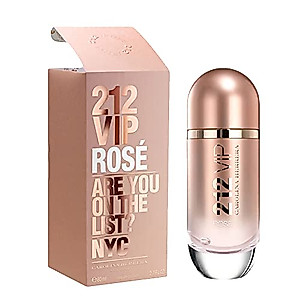 Carolina Herrera 212 Vip Rose Fragrance For Women - Notes Of Bubbly Rosé - Seductive Peach Blossom - Fresh, Elegant And Dynamic - Day And Night Wear - Sensual And Feminine Scent - Edp Spray - 2.7 Oz