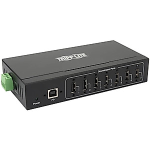 Tripp Lite 7-Port USB 2.0 Hub, Industrial Grade Hub USB 2.0, 15 kv ESD Immunity, Industrial USB 2.0 Hub with 7 Ports, Metal Housing Build, Wall/DIN Mounting (U223-007-IND-1)