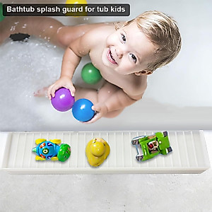 Silicone Sink Edge Protector ＆ Splash Guards for Kitchen Sink Bathtub Sink, Upgrade 5° Multifunction Silicone Sink Protector Countertop Protectors - 20" x 4" Sink Protector (White)