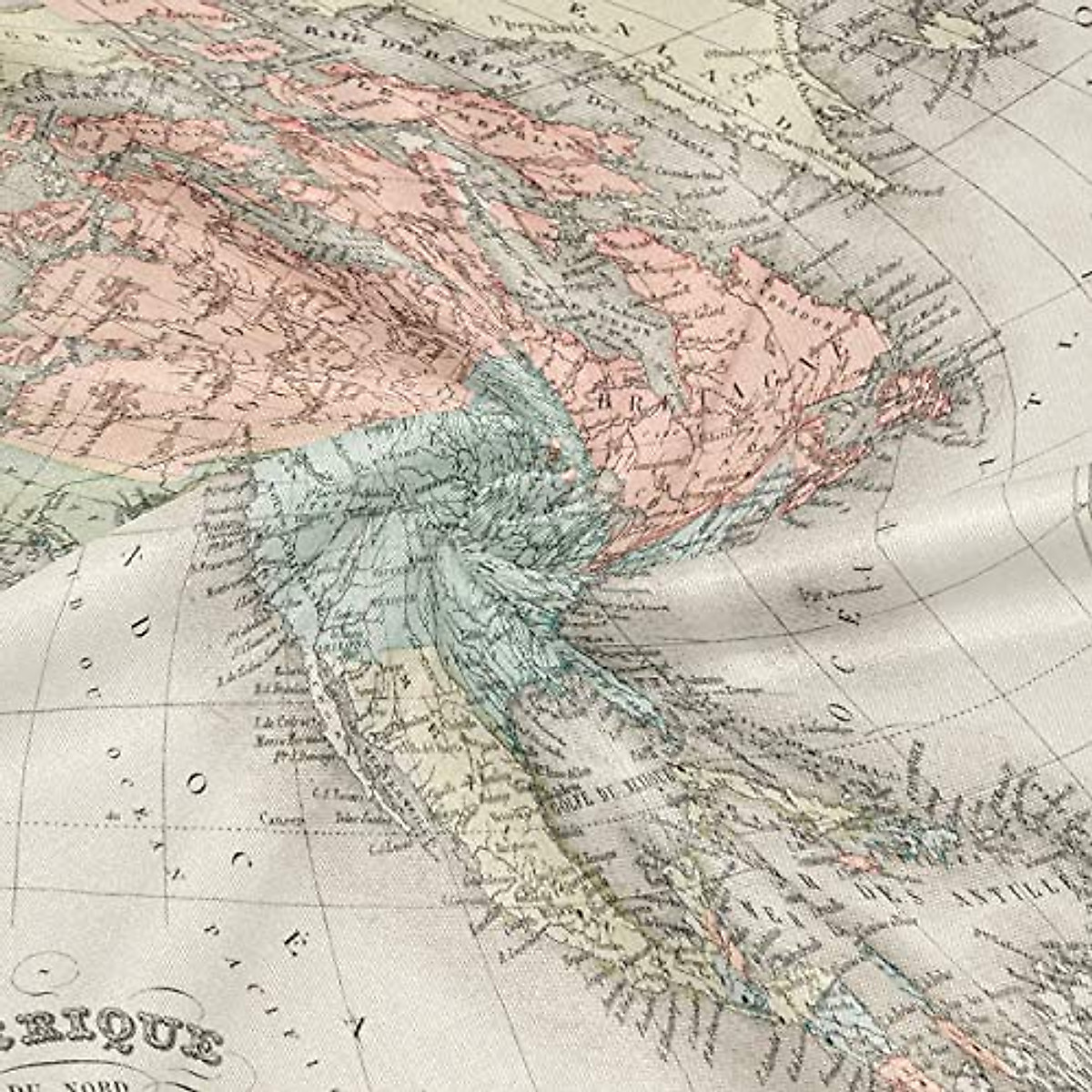 WELLDAY World Map America Men's Pullover Sweatshirt Long Sleeve Hoodie Jacket with Pockets