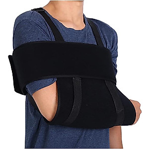QIANMEI Fixed Elbow Brace Shoulder Injury by for Women and Men,Rotator Cuff Torn, Wrist and Elbow Surgery with Adjustable Padded Arm Support Straps
