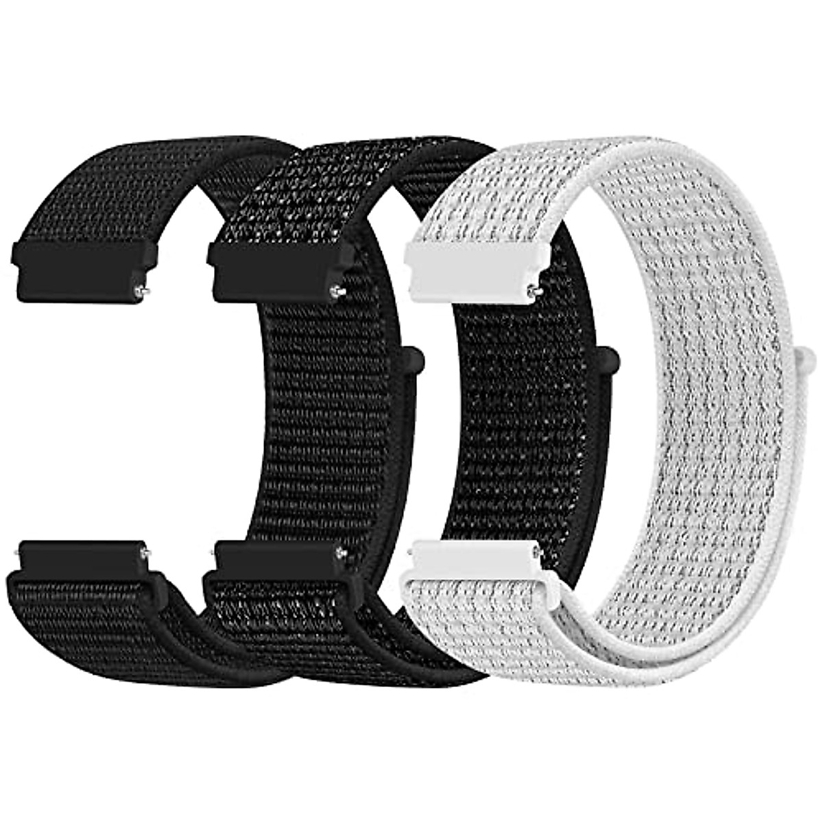 XFYELE Nylon Watch Band Compatible with Samsung Galaxy Watch 7/6/5/4/FE 40mm 44mm/Watch 6 Classic 43mm 47mm/Watch 5 Pro 45mm/Watch 4 Classic 42mm 46mm, 20mm Quick Release Replacement Sport Strap