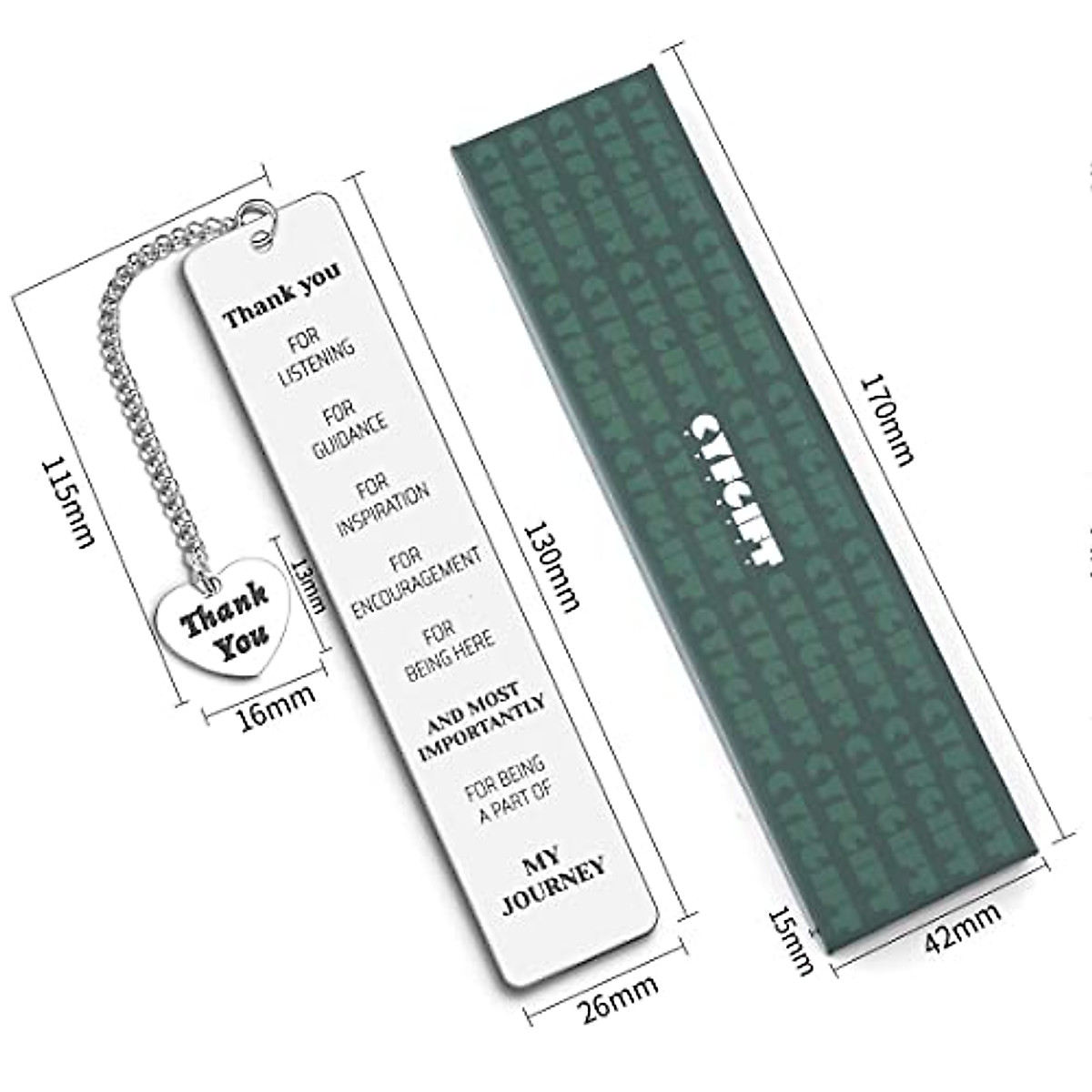 Thank You Gifts for Women Coworkers Bookmark Teacher Appreciation Gifts Bulk Christmas Gifts for Boss Leader Supervisor Manager Office Going Away Mentor Leaving Retirement Leadership Gifts for Men