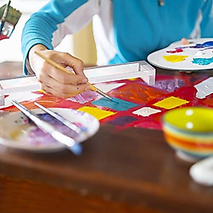 BENECREAT Artist Leaning Bridge Hand Acrylic Wrist Rest for Computer Keyboard, 14inch Transparent Creative Artist Bridge for Painting