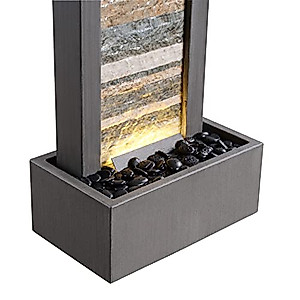 Kenroy Home 51120WG Gantry Table Fountain with Gray Finish, Rustic Style, 18.25" Height, 10" Width, 6" Depth