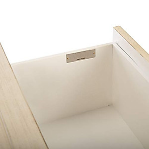 Safavieh Home Collection Yudi Antique White and Gold 1-Drawer Nightstand