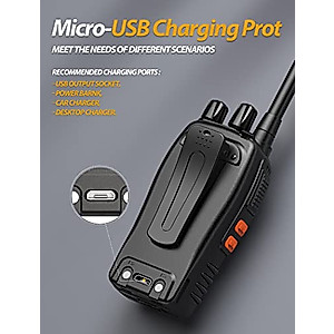 Walkie Talkie Long Range Rechargeable 2 Way Radio for Adult with Earpiece, FRS Two Way Radio VOX 16 Channel Flashlight Li-ion Battery 10 Pack