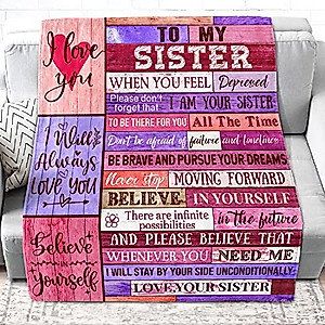 Sister Gifts from Sister Gifts Birthday Gifts from Sister Throw Blanket Sister Gifts Blanket Best Sister in Laws Gifts for Sister from Sisters (Sister Gifts, 60"X50")