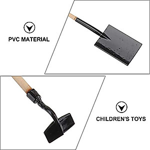 SAFIGLE 2 Sets Cactus Decors Garden Succulent Mini Miniature Hand Decoration Tools Transplanting Rake Fairy Black Decor Care Potting Playing Bonsai Accessories Kit Houseplant Fake Indoor