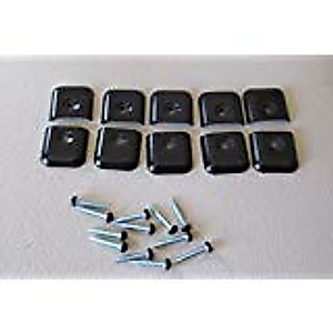 Temple Products 10 Pack RV Camper Trailer Aluminum Black Flat End Cap for Trim Molding 1" & Screws