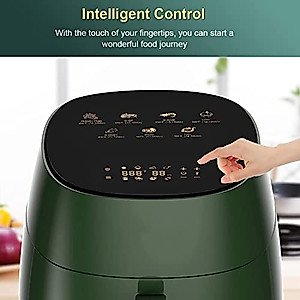 1400W Air Fryer, 4.8QT Oil Free Air Fryers for Home Use with Recipes Cookbook,7 Presets,Timer & Temperature Control,LED touch Screen for Low Fat Healthy Cooking, Oil Free
