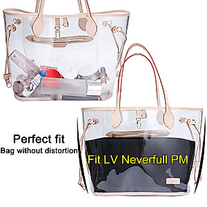 Doxo Felt Organizer Insert Handbag&Tote Purse Organizer Insert Large with Zipper Bag in Bag Fits for Speedy and Neverfull Saint Louis PM & Base Shaper 2pc Set(Large-Black-Combination)