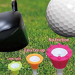 BIRDIE79 Upgraded Premium Big Head(Silicone)Golf Tees 3-1/4 - Height Adjustable - Easy Tee Up - Tee Off with Greater Consistency - Excellent Durability - Golf Tee Hanger - 1Pack(12ea Tees+2ea Figures)