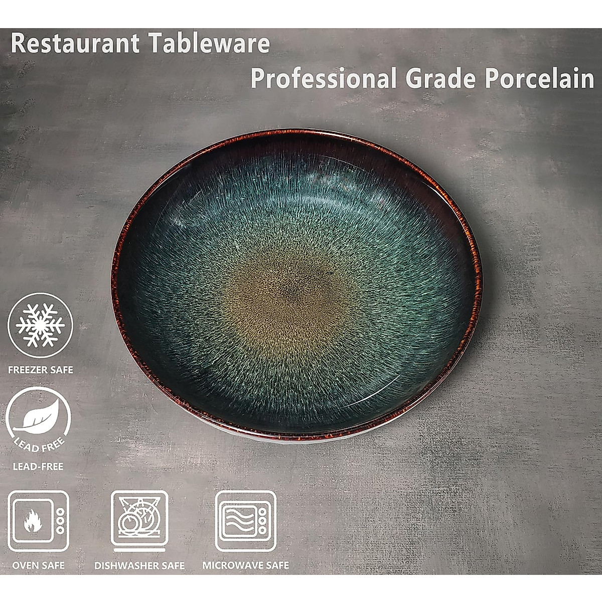 jinsongdafa Soup bowl Soup plate Large Pasta Bowls 56 ounce, Set of 2, Serving,Salad,Dinner,deep Plate/Wide Bowl,Microwave, Oven, Dishwasher Safe Kitchen Dinnerware,Modern Porcelain Dishes 10 inch