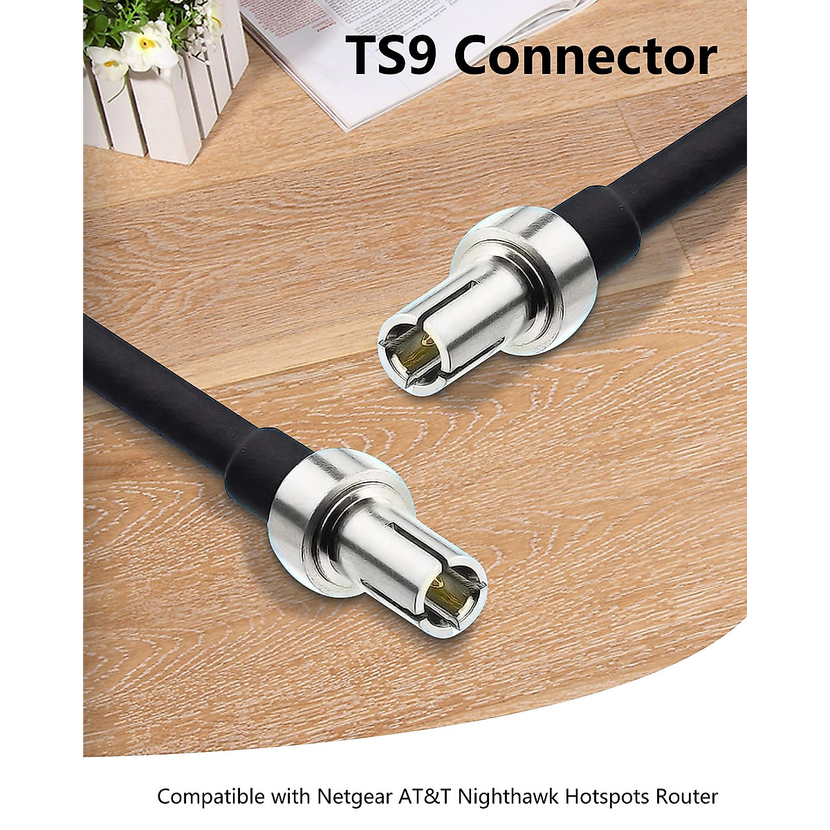 TS9 Antenna, 12dBi External 5G 4G LTE GSM Magnetic Base Antenna,Compatible with Netgear AT&T Nighthawk M6 MR6110 MR6500 M5 MR5100 MR5200 M1 MR1100 LB2120 Hotspots Router 2 Pack