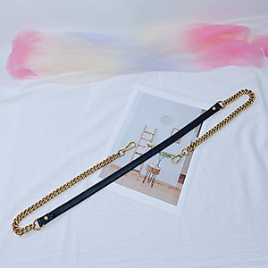 Hualibao Metal Plus Synthetic Leather Purse Chain Strap Length for Shoulder Cross Body Sling Purse Handbag Clutch Replacement（Silver47.2inch）