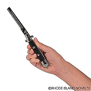 Rhode Island Novelty 9 Inch Stainless Steel Switch-Blade Combs Pack of 2