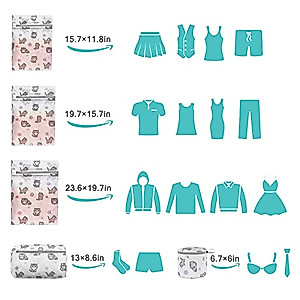 YUNHEGONG Mesh Laundry Bags for Delicates, 5 Pcs Fine Mesh Wash Bag for Lingerie, Bra, Underwear, Garment, Silk, Socks
