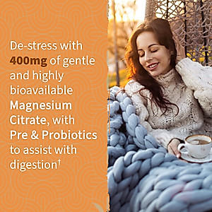 Garden of Life, Dr Formulated 400mg Magnesium Citrate Supplement with Prebiotics & Probiotics for Stress, Sleep & Recovery – Vegan, Gluten Free, Kosher, Non-GMO, No Added Sugars – 60 Peach Gummies