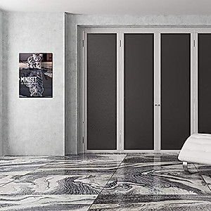 hong Mindset is Everything Wall Art Cat Tiger Modern Inspirational Success Quote Artwork for Living Room Office Home Framed Wall Decor Set (Cat-Tiger, 12x16inch)