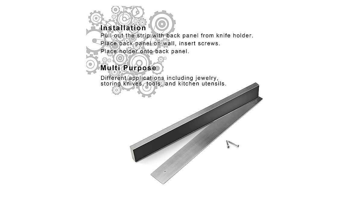 Powerful 18" Stainless Steel Knife Magnet for Kitchen