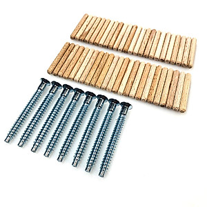 ReplacementScrews Hardware Kit Compatible with IKEA KALLAX 3 x 3 Shelf Unit 004.155.99 - All Screws (104321) and Dowels (101339)
