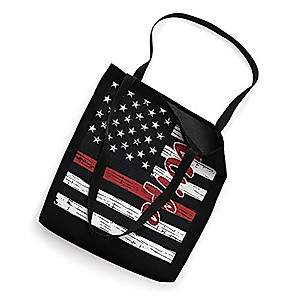 Wife USA Flag Black Thin Red Line Firefighter Fireman Tote Bag