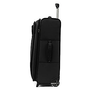 Travelpro Tourlite Softside Expandable Upright 2 Wheel Luggage, Lightweight Suitcase, Men and Women, Black, Checked-Medium 26-Inch