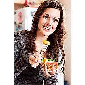 Annovero Ice Cream Bowls, Small Porcelain Serving Dish Set for Salad, Cereal, Dessert, Salsa, Side Dishes, Prep, Dipping, Rice, Sauce, Charcuterie Board, 10 Fluid Ounce Capacity, Set of 6 Ceramic Bowl