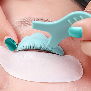 60 Pieces Silicone Eyelash Perming Curler Set 5 Size Reusable Eyelash Lift Pads and Y Shape Eyelash Brush, Lash Lift Pads Brush Grafting Lash Lifting Shield Rods for Curl Eyelash